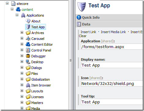 Sitecore CMS Blog by Alex Shyba: How to bring a webform to Sitecore desktop